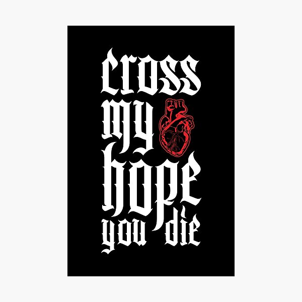 Lámina fotográfica «Cross My Heart Hope You Die tatuaje de corazón ...