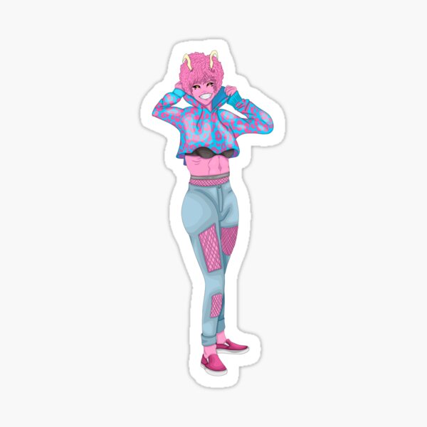 "Mina Ashido!" Sticker for Sale by jadelynstreety | Redbubble