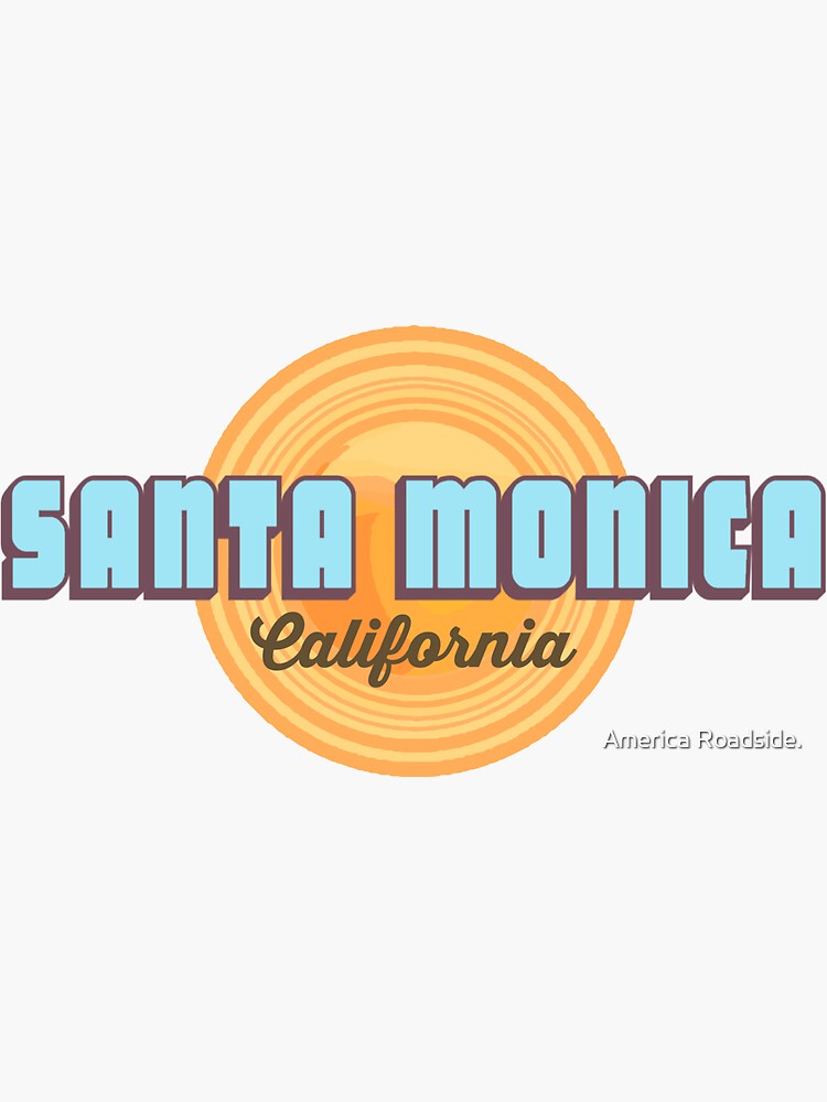 "Santa Monica." Sticker for Sale by ishore1 | Redbubble