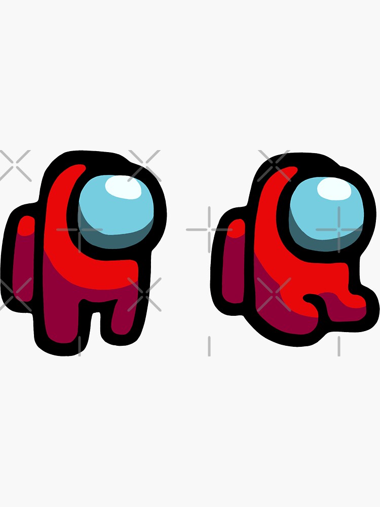 "Red Mini Crewmate Pack" Sticker by shylxhhh | Redbubble
