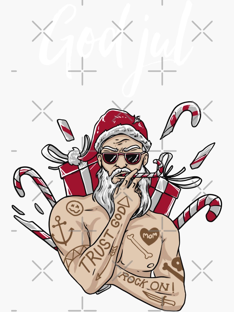"God jul" Sticker by WOWSOMETHINGNEW | Redbubble