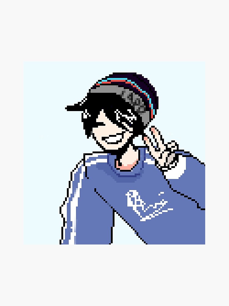 Pegatina «Pegatina Quackity Pixel art» de RinRinsTea | Redbubble