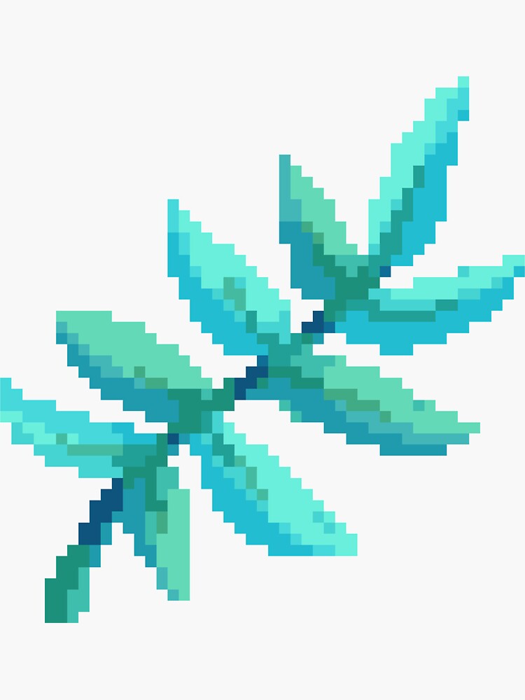 "Cute Pixel Art Fern Leaf" Sticker for Sale by MM-Pink | Redbubble