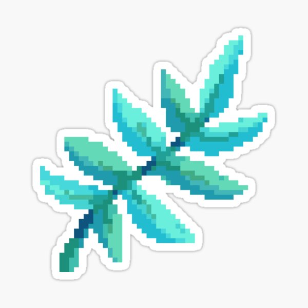 "Cute Pixel Art Fern Leaf" Sticker for Sale by MM-Pink | Redbubble