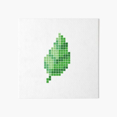 "Cute Pixel Art Textured Leaf" Art Board Print by MM-Pink | Redbubble