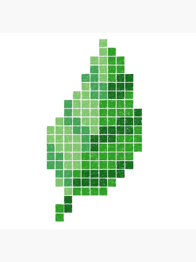 "Cute Pixel Art Textured Leaf" Photographic Print by MM-Pink | Redbubble