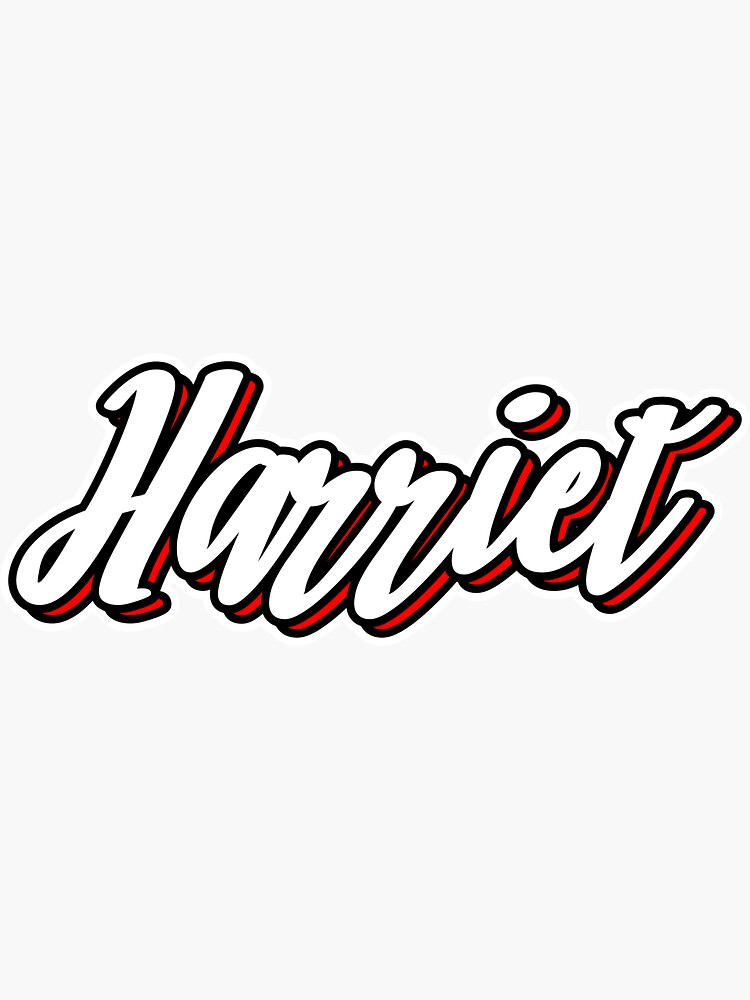 "Harriet first name - hand lettering design" Sticker for Sale by sulies ...