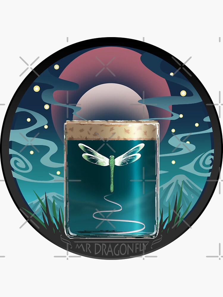 "Mr Dragonfly Under The Stars" Sticker for Sale by smartbluecat | Redbubble