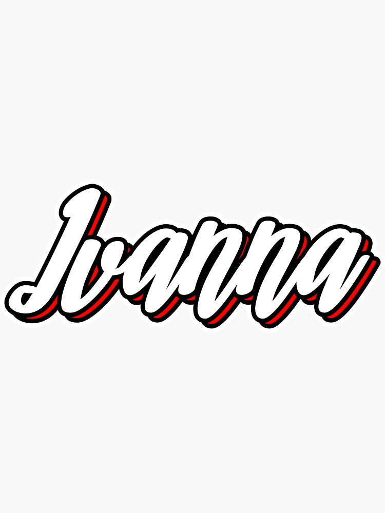 Pegatina «Nombre de Ivanna - diseño de letras a mano» de sulies | Redbubble