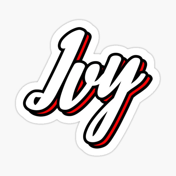 "Ivy first name - hand lettering design" Sticker by sulies | Redbubble