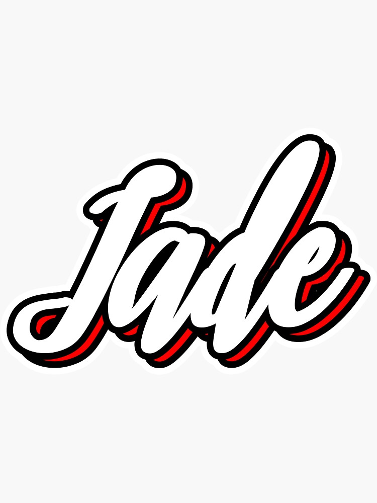 "Jade first name - hand lettering design" Sticker for Sale by sulies ...
