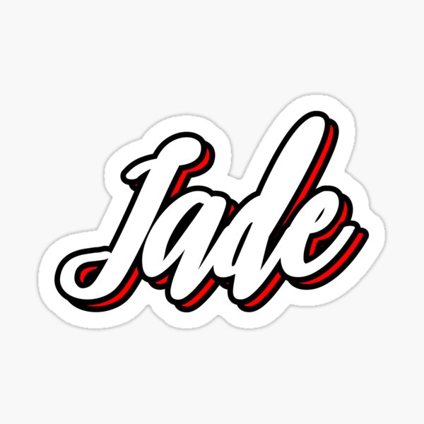 "Jade first name - hand lettering design" Sticker for Sale by sulies ...