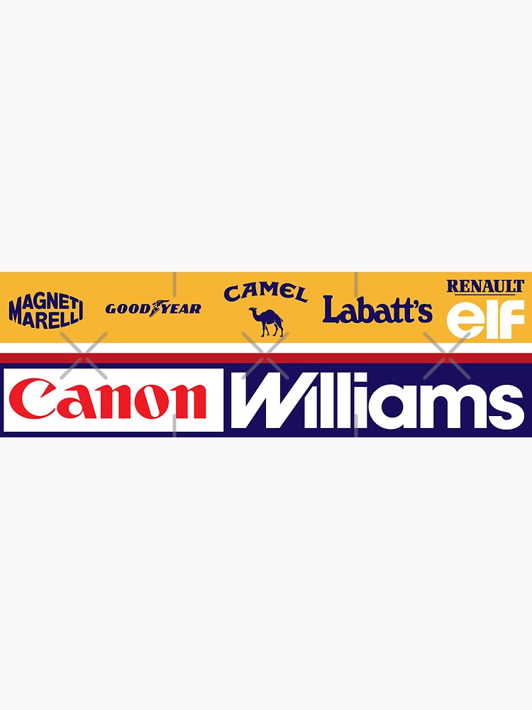 "Williams FW14 1991/1992 Sponsor block" Sticker for Sale by JageOwen ...