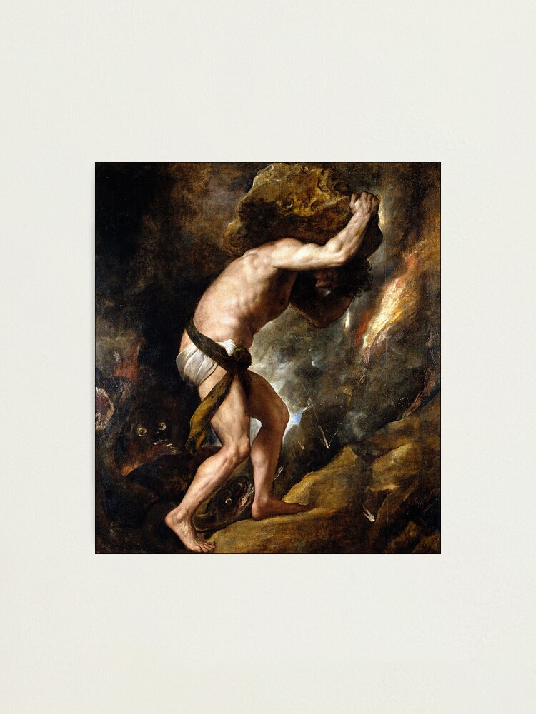 "Sisyphus - Titian, 1549" Photographic Print for Sale by epistemomania ...