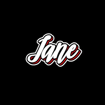 "Jane first name - hand lettering design" Sticker by sulies | Redbubble