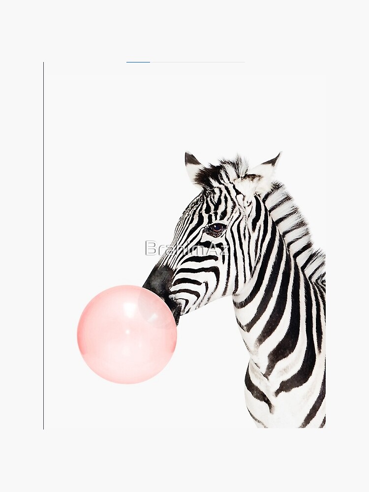 "Zebra Bubble Gum" Sticker by BrahimAz | Redbubble