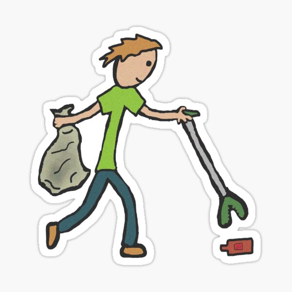 "Plogging and Litter Picking" Sticker for Sale by Mark-Ewbie | Redbubble