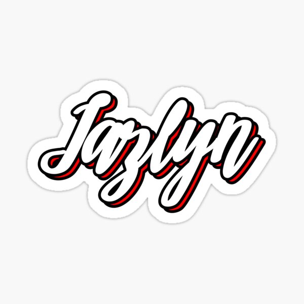 "Jazlyn first name - hand lettered design" Sticker for Sale by sulies ...