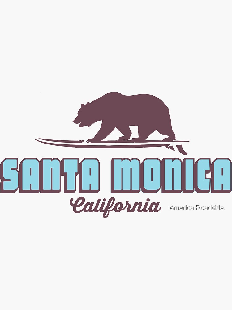 "Santa Monica." Sticker by ishore1 | Redbubble