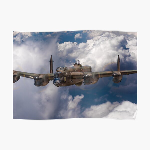 "Avro Lancaster above clouds close-up" Poster by garyeason | Redbubble
