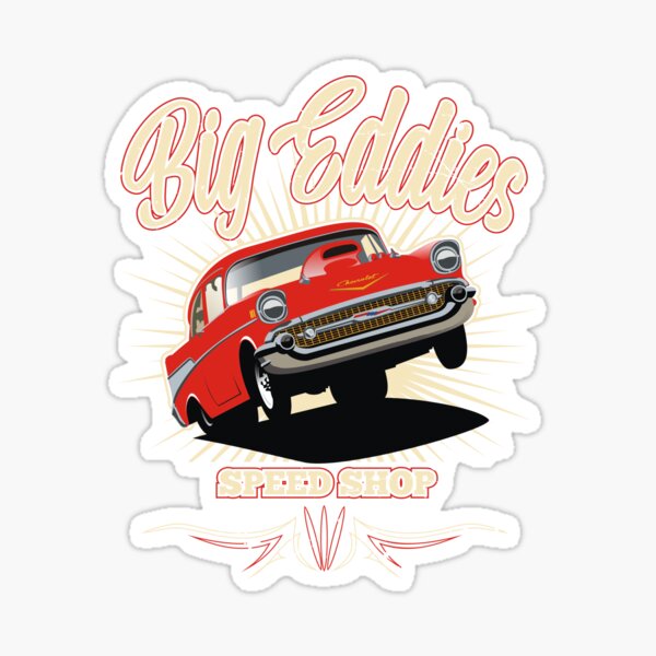 "Big Eddies Chevy Racer" Sticker by dpi-print | Redbubble