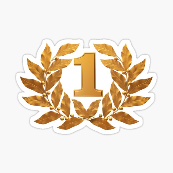 "first place winner!" Sticker for Sale by VallaV | Redbubble