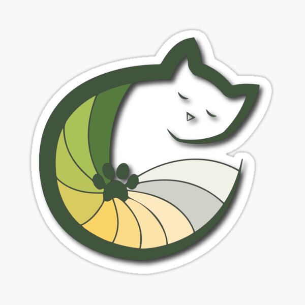 "cat logo" Sticker for Sale by Nimeno | Redbubble