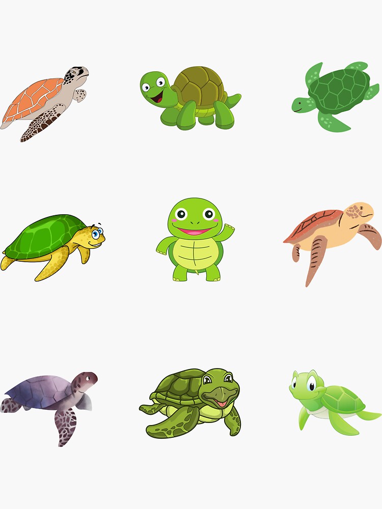 "Turtle sticker pack" Sticker by Cafecreative | Redbubble