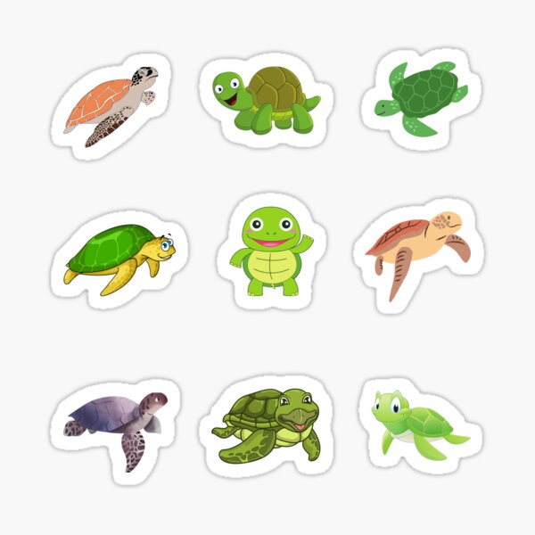 "Turtle sticker pack" Sticker by Cafecreative | Redbubble