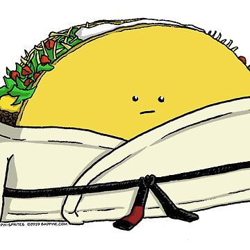 "Pin-Sprites - Taco in a Gi - Color/Face" Sticker for Sale by BadPine ...