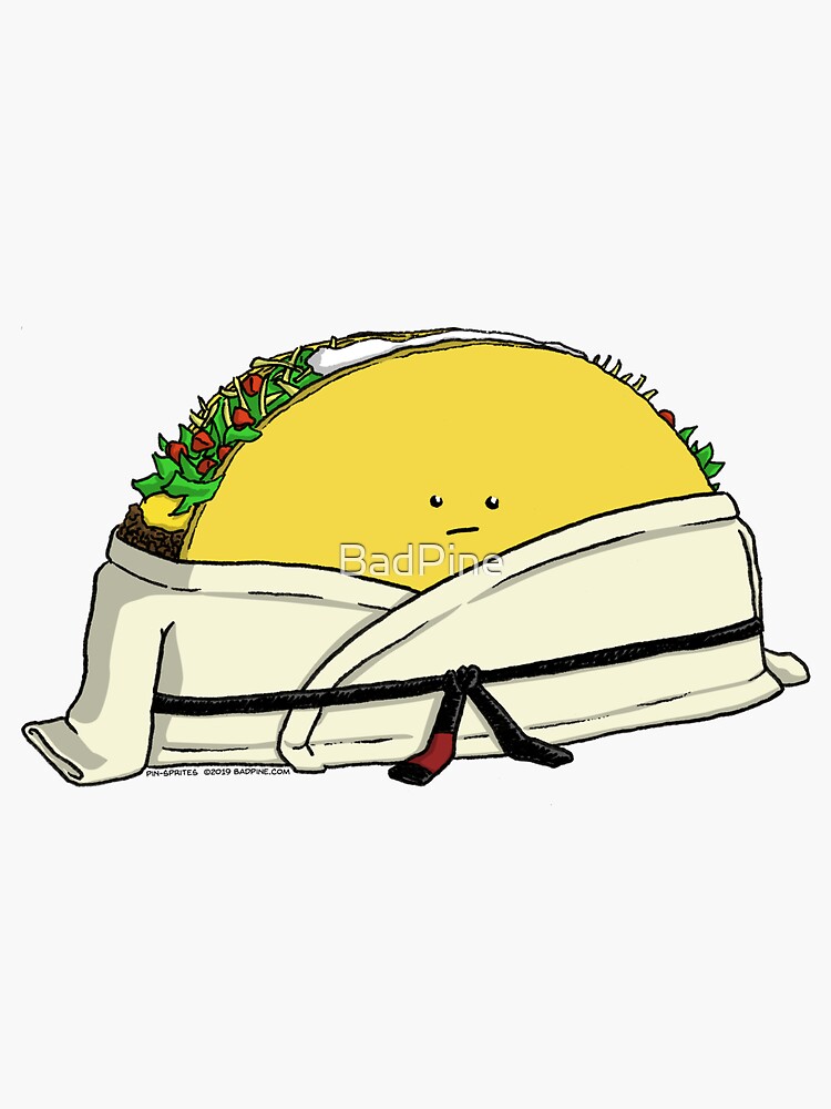 "Pin-Sprites - Taco in a Gi - Color/Face" Sticker for Sale by BadPine ...