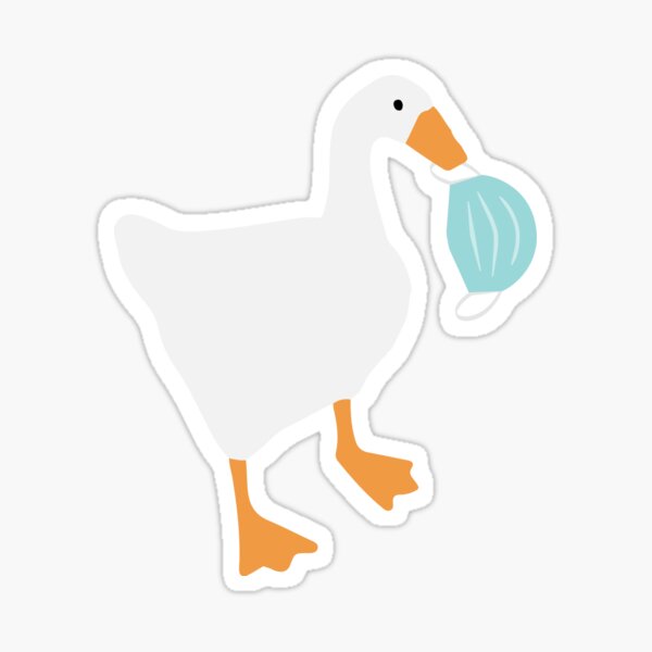 "Untitled Goose Stealing Mask" Sticker by thegamerloft | Redbubble