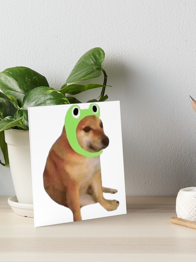 "Doge Frog Head" Art Board Print for Sale by Silasi | Redbubble
