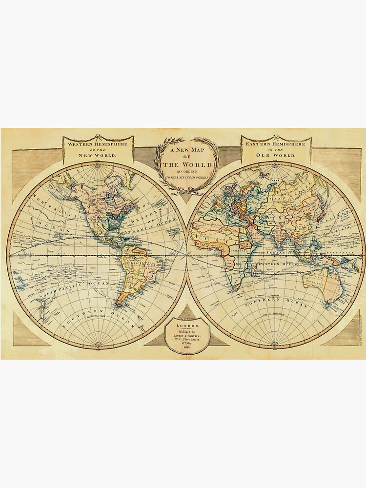 "Vintage Map 1833" Sticker for Sale by duffy-store | Redbubble