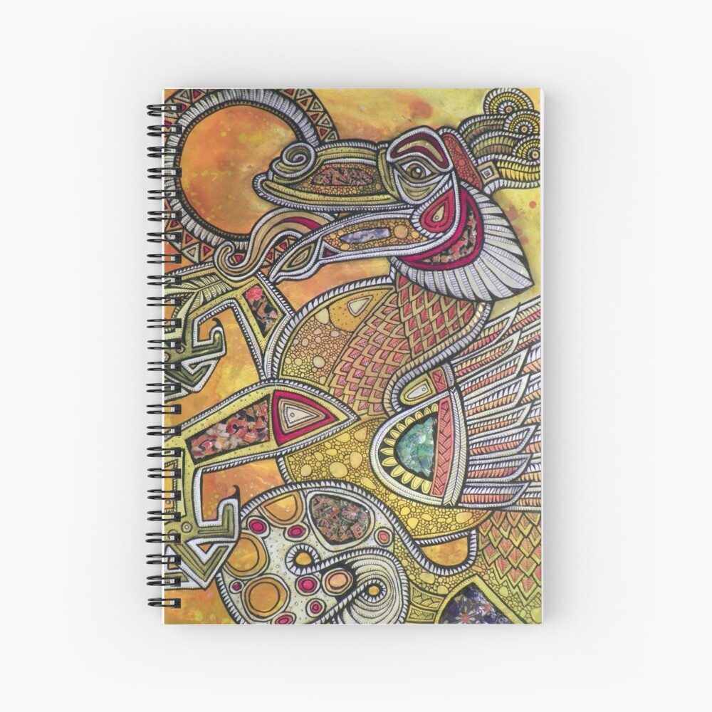 Cuaderno de espiral « mosaico de cáscara de huevo acrílico y roto ...