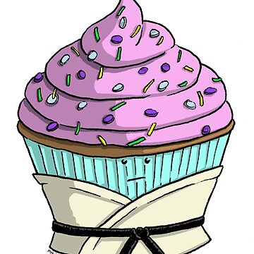 "Pin-Sprites - Cupcake in a Gi - Color/Face" Sticker for Sale by ...