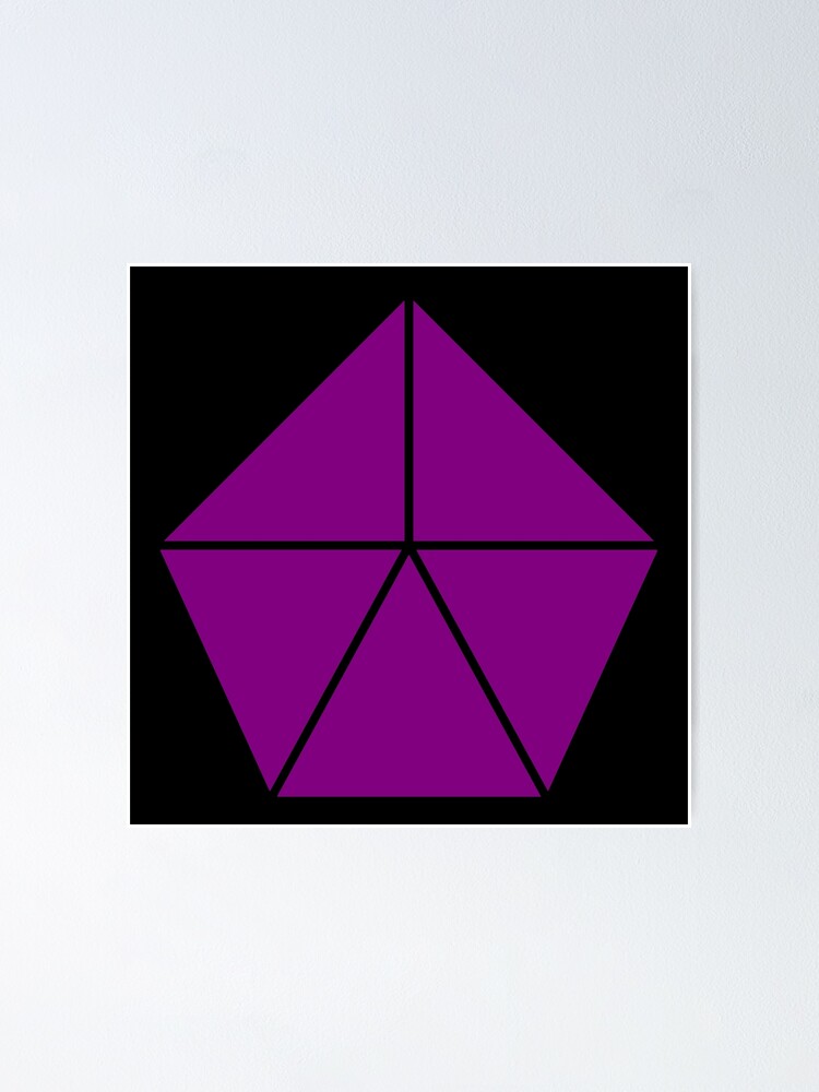 "Purple Tri-Pentagon" Poster for Sale by Greenwood2112 | Redbubble
