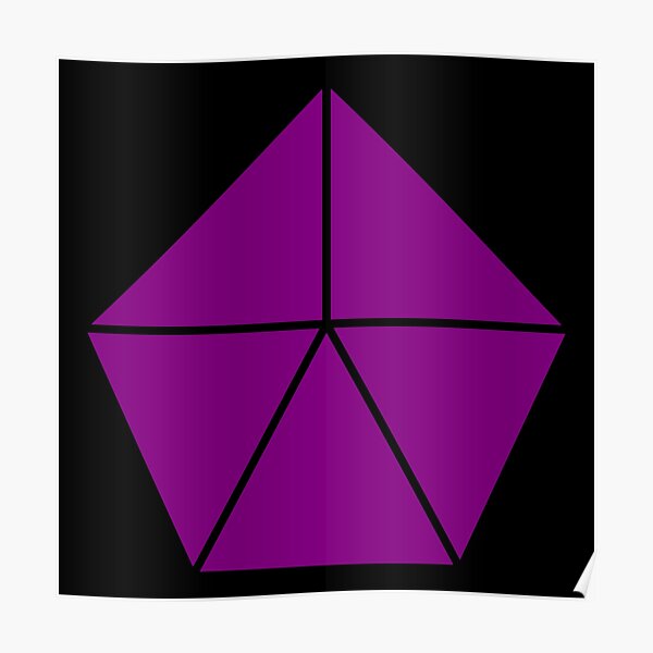 "Purple Tri-Pentagon" Poster for Sale by Greenwood2112 | Redbubble