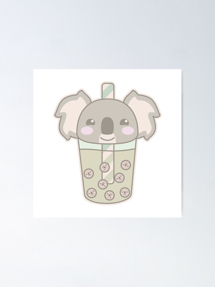 "Kawaii Koala Boba" Poster by Hayley-Adams | Redbubble