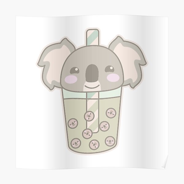 "Kawaii Koala Boba" Poster by Hayley-Adams | Redbubble