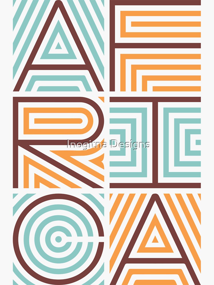 "Afrocentric Modern Geometric African Pattern " Sticker for Sale by ...
