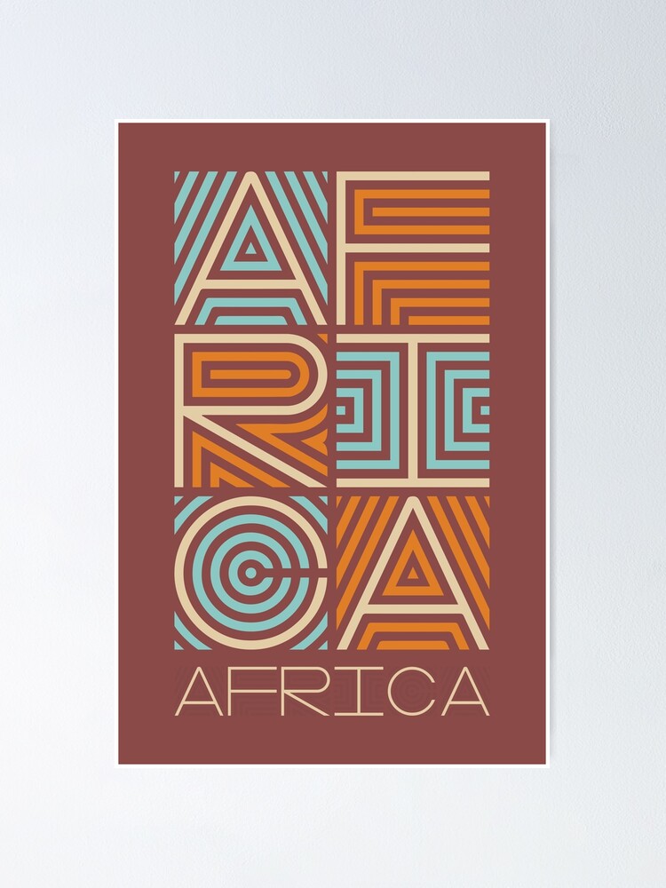 "Afrocentric Modern Geometric African Pattern " Poster for Sale by ...