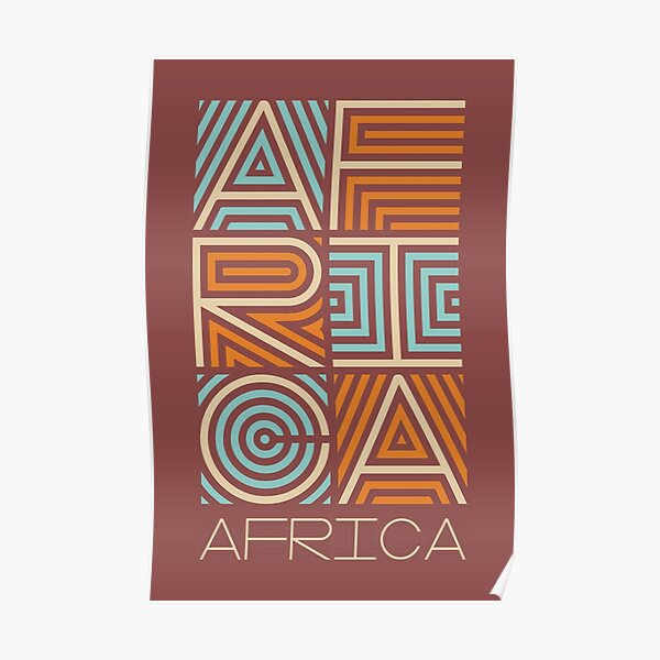 "Afrocentric Modern Geometric African Pattern " Poster for Sale by ...