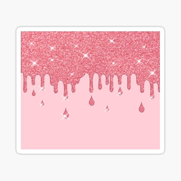 "Dripping Pink Glitter Effect & Sparkles" Sticker for Sale by ...