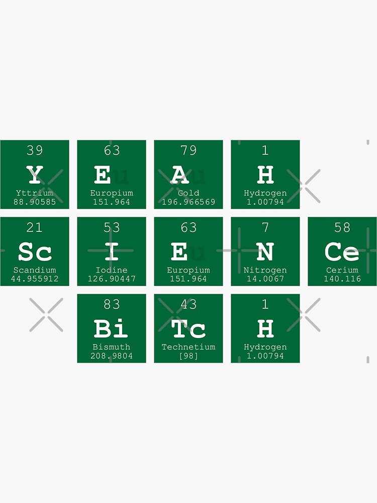 "Breaking Bad - Yeah Science Bitch - Parody Fan Art" Sticker by ...