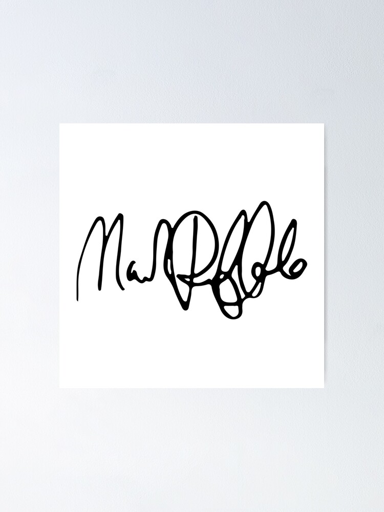 "Mark Ruffalo Signature " Poster by AbiTheKhaleesi | Redbubble