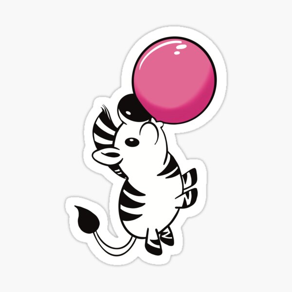 "Zebra Bubble Gum Sticker" Sticker by Narwhal-Art | Redbubble