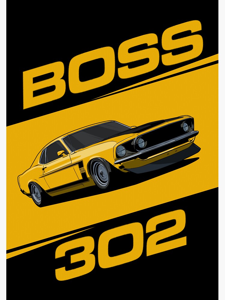 "Mustang Boss 302" Sticker for Sale by RiptideGallery | Redbubble