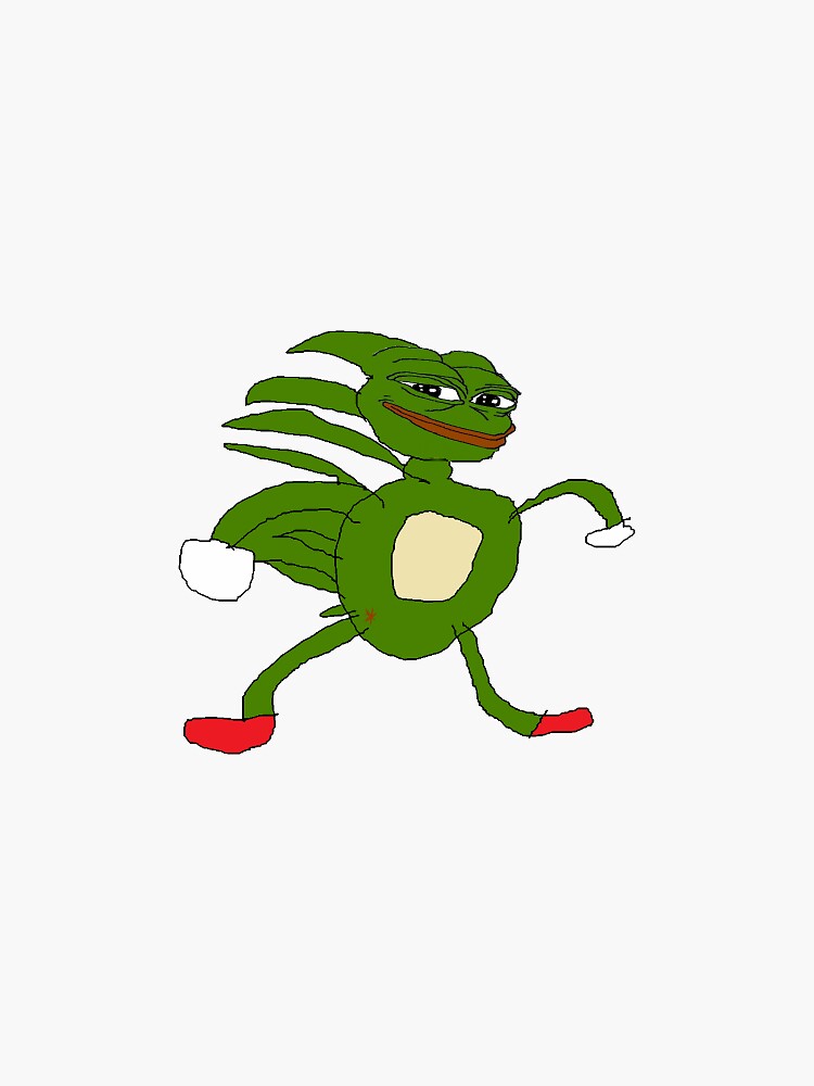 "Pepe - Gotta go Fast Sonic " Sticker for Sale by IvyNight | Redbubble