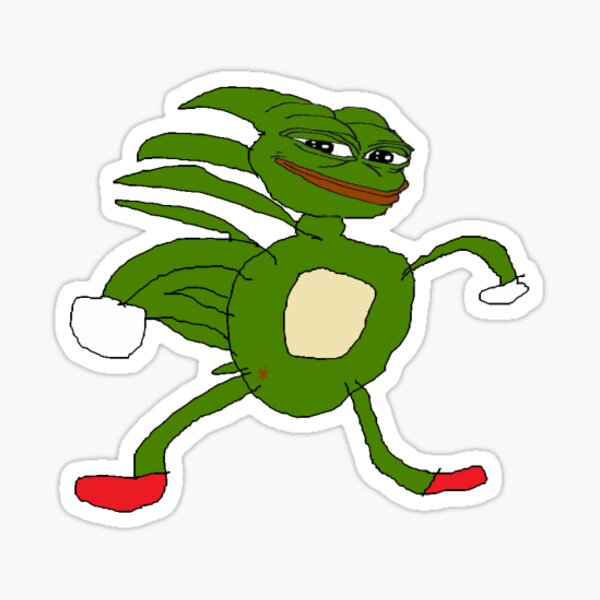 "Pepe - Gotta go Fast Sonic " Sticker for Sale by IvyNight | Redbubble